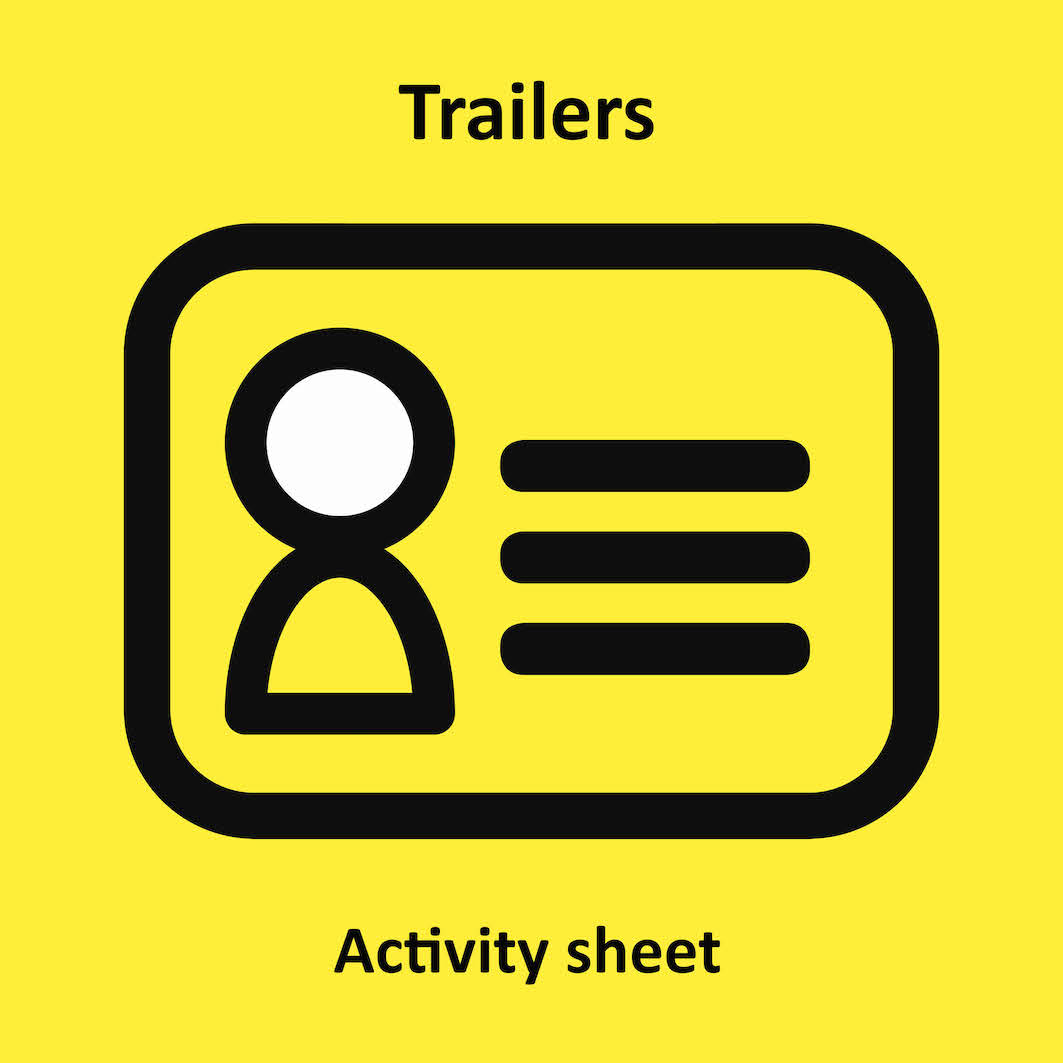 Trailer activity sheet